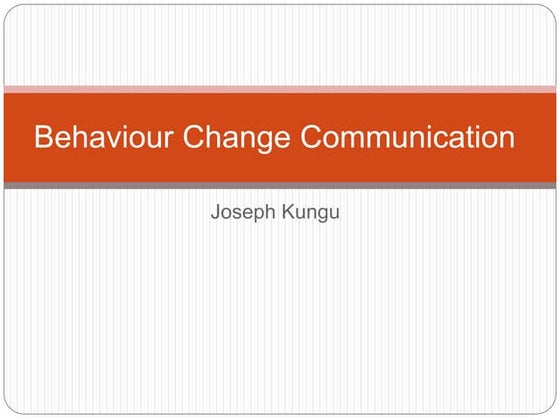Behaviour change communication | PPTX
