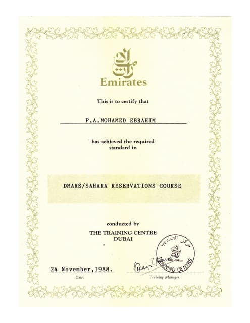 Emirates BSP course Training | PDF