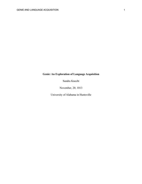 Critical period hypothesis | PPT