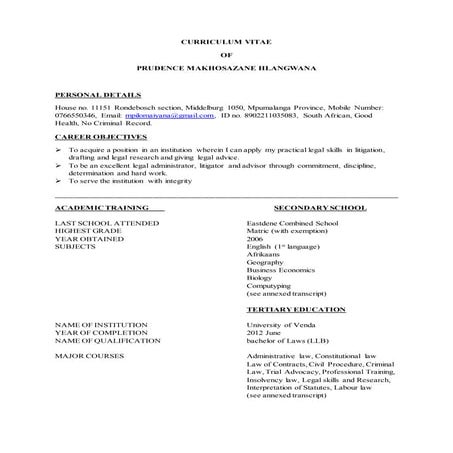 PRUDENCE NEW CV | DOCX