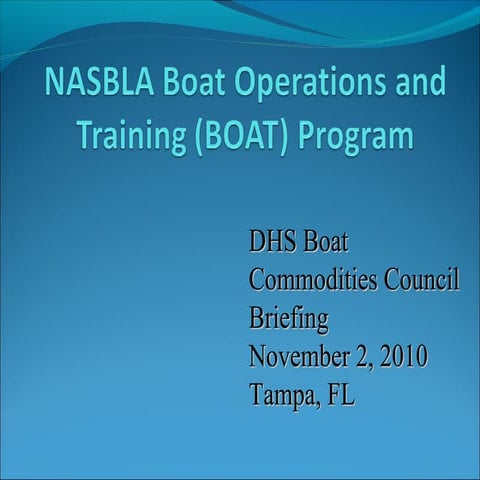 BOAT Program Briefing | PPT