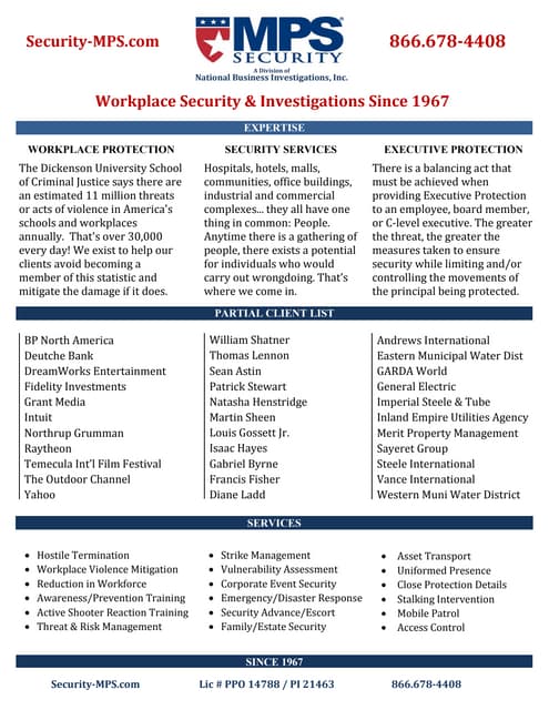 Importance of Well-trained Security Guards | PDF