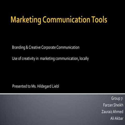 Creativity in Marketing Communication | PPT