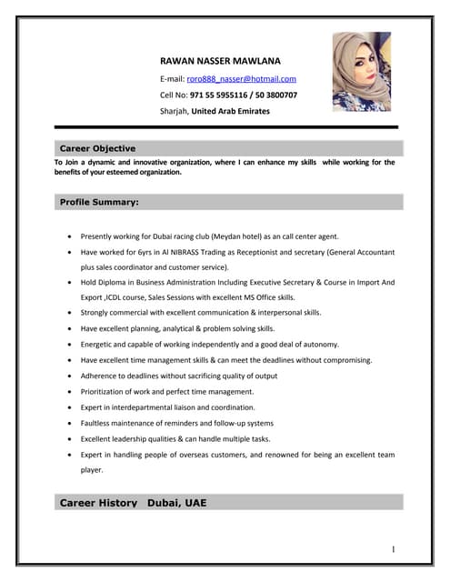 Resume of Dineo Moloi | PDF