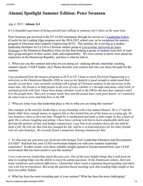 Peter Swanson presentations