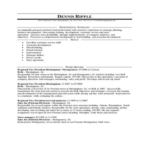 Dennis resume | DOCX
