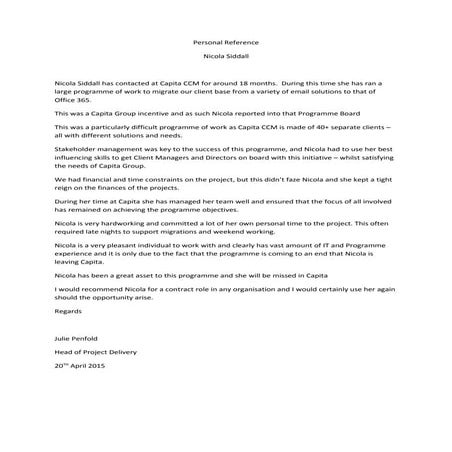 Personal Reference NS | PDF