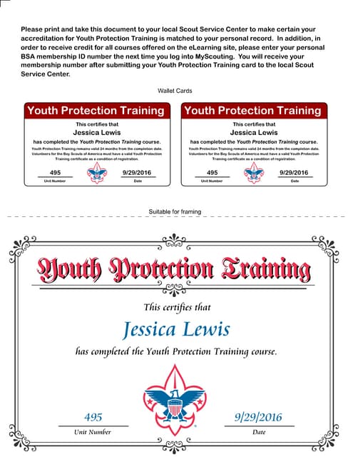 Protection Training Course Completion Certificate | PDF