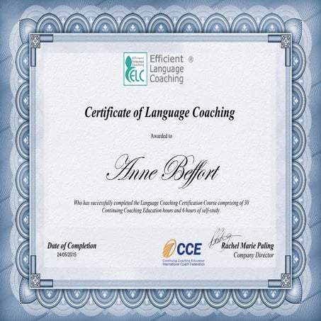 Certificate Language Coach | PDF
