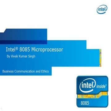 Intel 8085 Microprocessor | PPTX