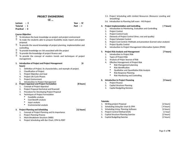 DBATU Civil Engineering Syllabus 2023-24 | PDF