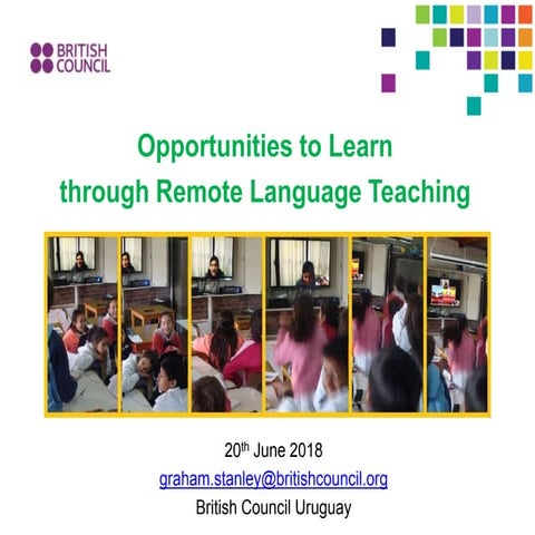 Opportunities to learn through Remote Language Teaching (Cuba, June ...
