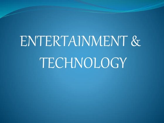 Application of IT in entertainment | PPTX | Computer Animation ...