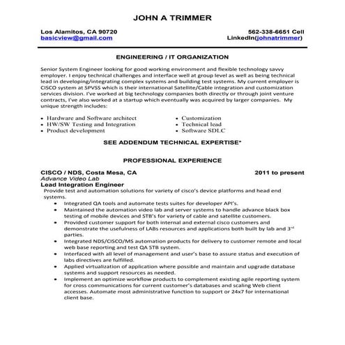 Resume John A Trimmer 8-12-15-rev3 | DOC