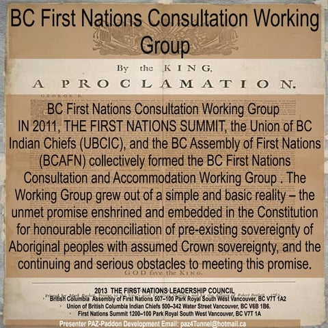 Bc first nations consultation working group | ODP