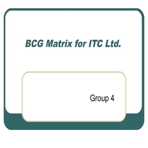 Bcg matrix-for-itc-ltd-3536 | PPT