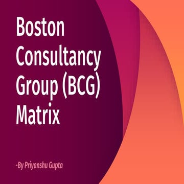 Bcg Model Concept Elements And Limitations Ppt