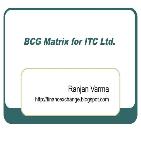 Bcg matrix-for-itc-ltd-3536 | PPT