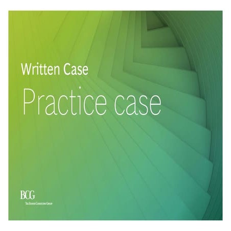 Written Case Example to Apply BCG Example | PPT
