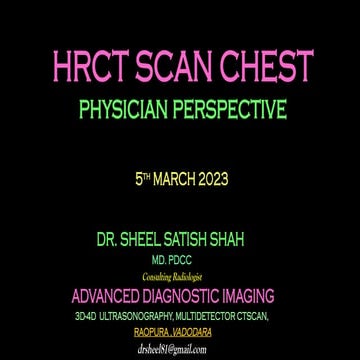 Hrct chest technique and interpretation | PPT