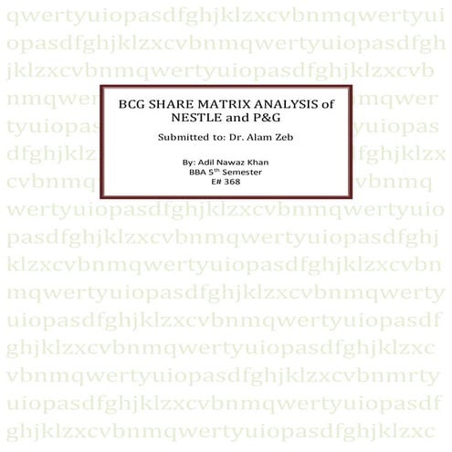 Bcg growth share matrix | PDF