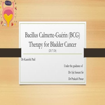 BCG therapy in Carcinoma of Bladder.pptx