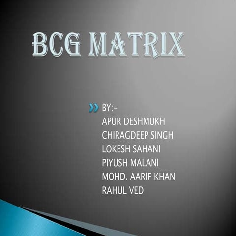 BCG matrix | PPTX