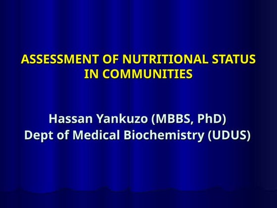 Assessment Of Nutritional Status Doc