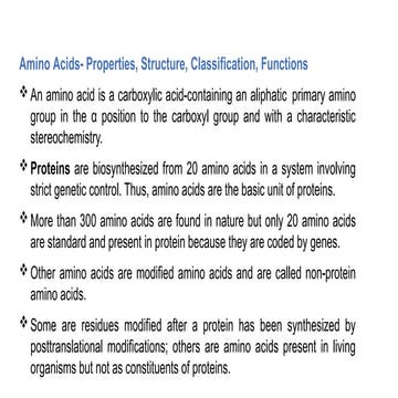 Chemistry of amino acids | PPTX