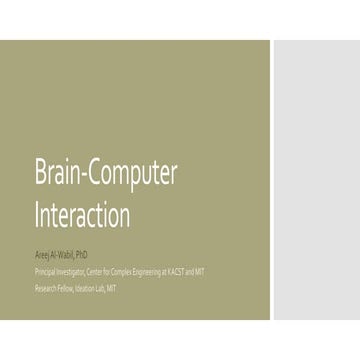 Brain-Computer Interfaces: Applying our Minds to Human-Computer ...