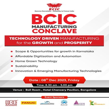BCIC - Manufacturing Conclave - Technology-Driven Manufacturing for ...
