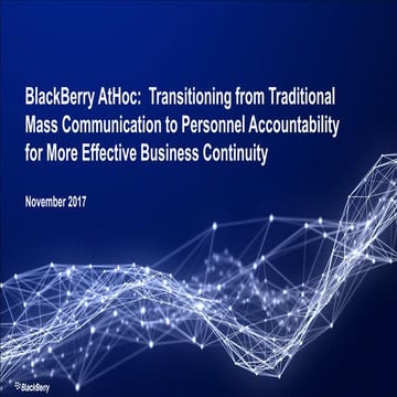 Bci italy conf 17 10 josh zaroor - black berry athoc presentation sd | PPT