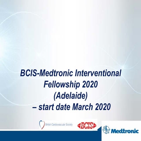 Bcis 2020 fellowship programme adelaide | PPT