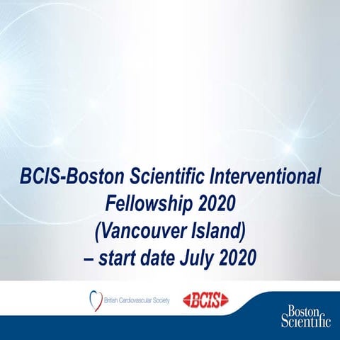 Bcis 2020 fellowship programme vancouver island | PDF