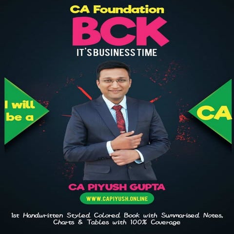 Bck best colored book by ca piyush gupta ca foundation copy | PDF