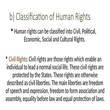 Classification of Human Rights and it's significance | PPTX