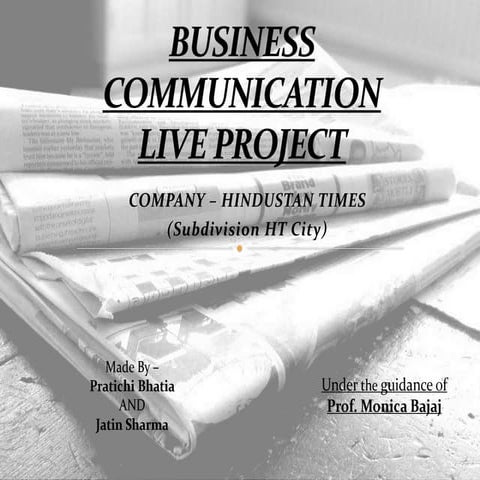 BUSINESS COMMUNICATION LIVE PROJECT | PPT