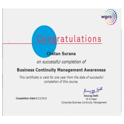 Business Continuity Management | PDF