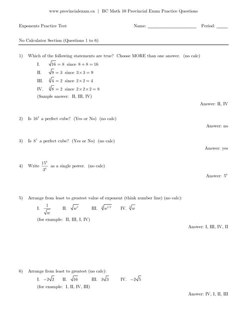 BC Math 10 Measurement Practice Test | PDF | Physics | Science