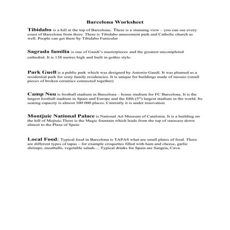 BCN_erasmus_days.pdf_Worksheet_interactive | PDF