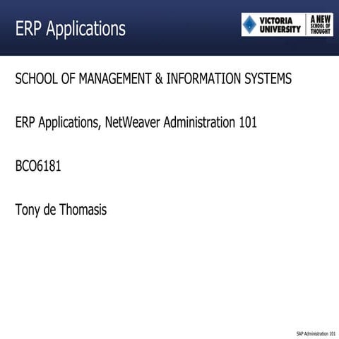 SAP NetWeaver Administration 101 | PPT