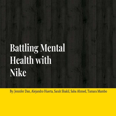Business Communications- Battling Mental Health with Nike | PPTX