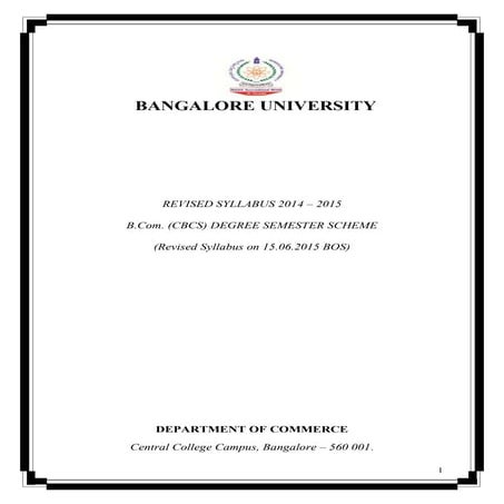 Bcom cbcs-syllabus | PDF