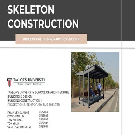 BUILDING CONSTRUCTION 2 - BUS SHELTER REPORT | PDF