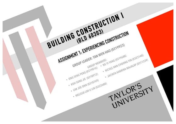 BUILDING CONSTRUCTION REPORT | PDF