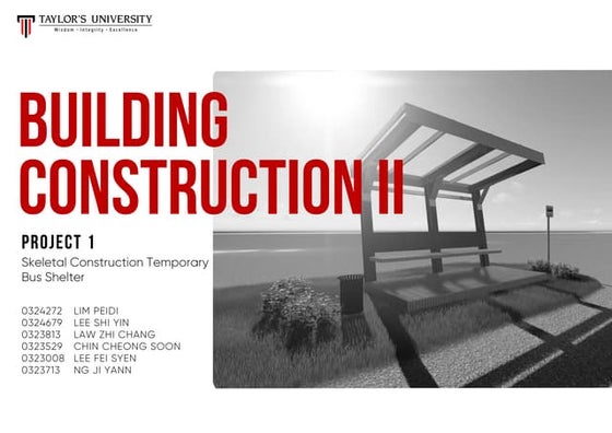 BUILDING CONSTRUCTION 2 - BUS SHELTER REPORT | PDF | Civil Engineering ...