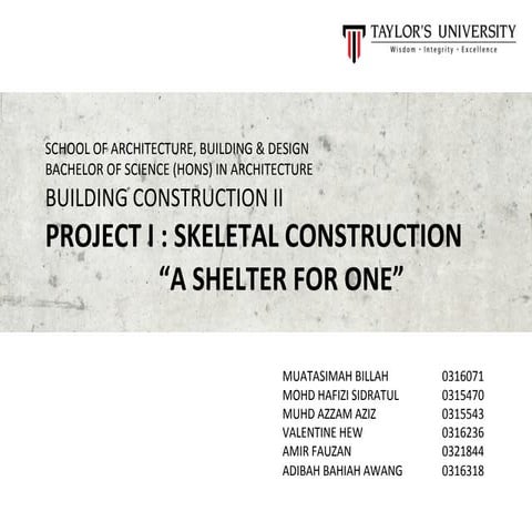 ARCHITECTURE DESIGN REPORT SEM 6 | PPTX
