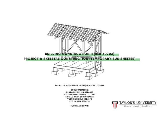 BUILDING CONSTRUCTION 2 - BUS SHELTER REPORT | PDF | Civil Engineering ...