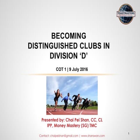 Toastmasters: How to be Distinguished Clubs | PDF