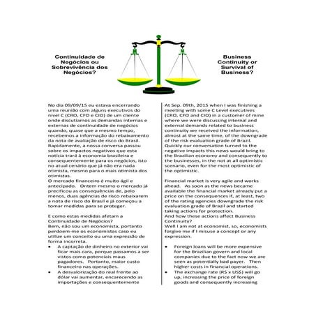 BCAW - Business Continuity Awareness Week 2016 | DOCX